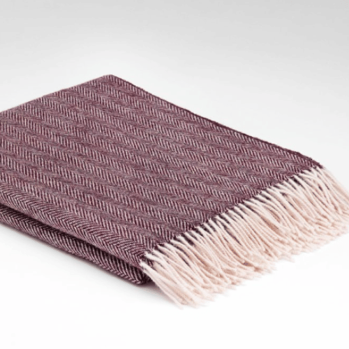 Pure Wool Throw - Heritage Berry - McNutt of Donegal